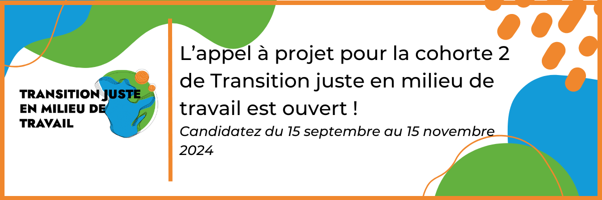 Programme de Transition juste en milieu de travail – Front commun pour la transition énergétique