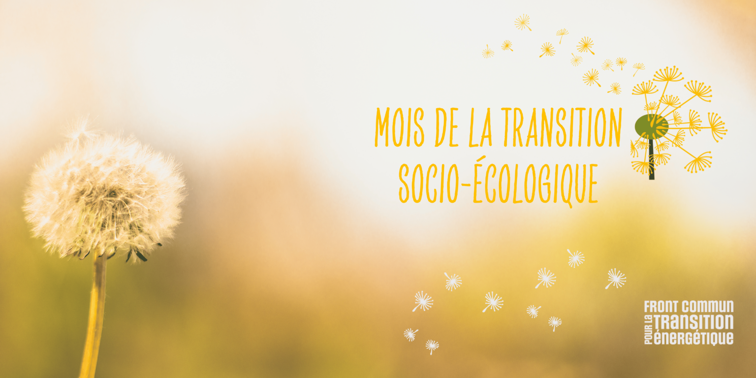 Mois de la transition socio-écologique - 2024 | Front commun pour la ...